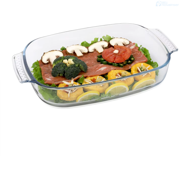MOLDE HI-LUXE HL-2524B RECTANGULAR DE VIDRIO C/TAPA 2700ML